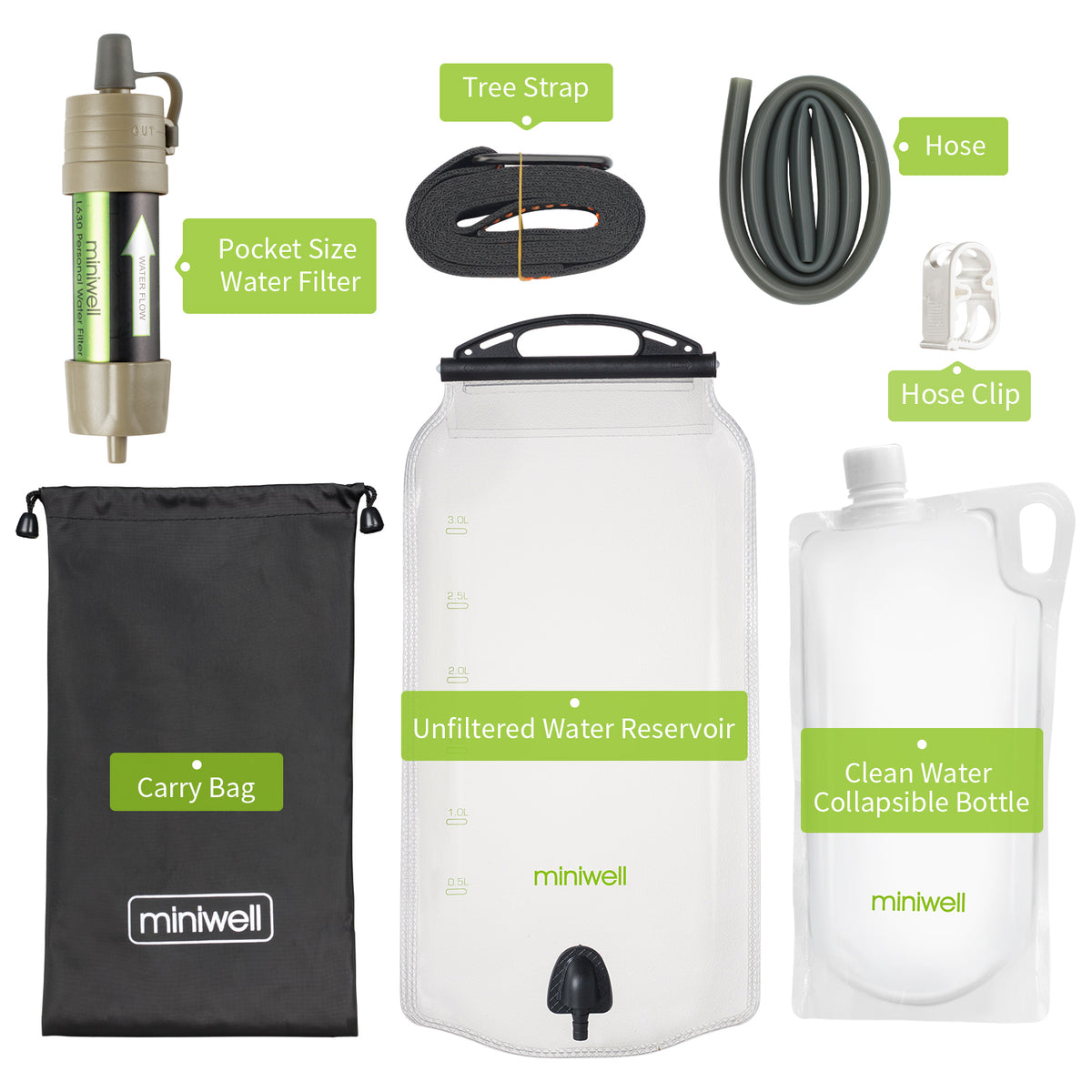 Camping Water Filter L630G | miniwell – Miniwell Water Filter